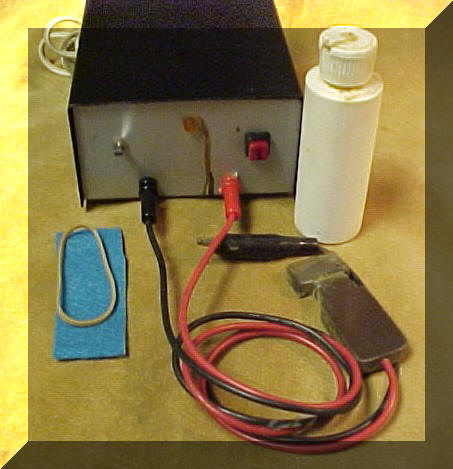 Blue Lightning Stencil Etch